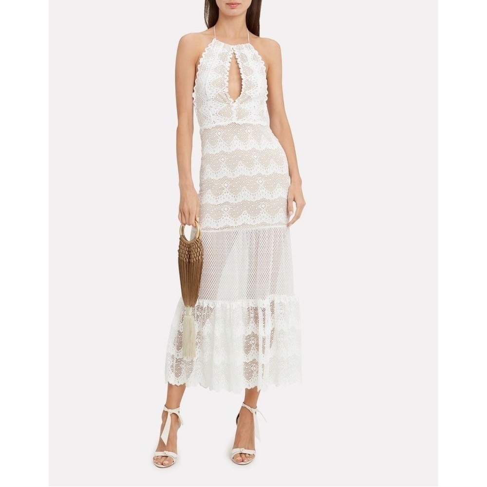 Nightcap Clothing Belle Nuit Maxi Dress White Lace Ha… - Gem